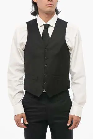 Corneliani Button-front Waistcoat - Black