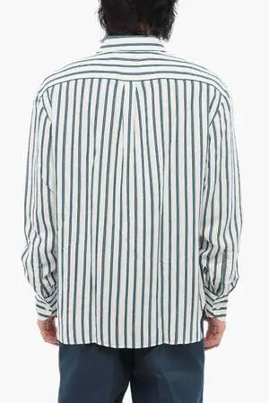 PT TORINO Striped Shirt With Double Chest Pockets