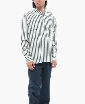 PT TORINO Striped Shirt With Double Chest Pockets
