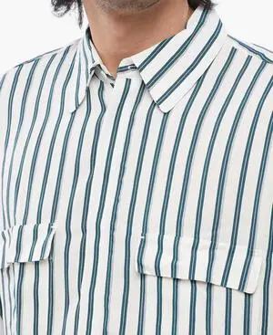 PT TORINO Striped Shirt With Double Chest Pockets