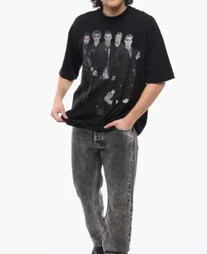 1989 STUDIO Nsync Interview Print Crewneck T-shirt