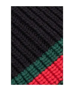 Gucci Sylvie Web Ribbed Knit Beanie