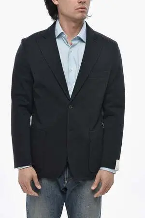 PAOLO PECORA Notch-lapel Long-sleeve Blazer - Blue
