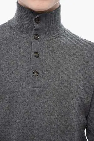 PAOLO PECORA Half-button Sweater