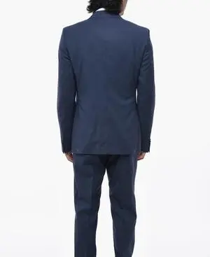 Corneliani Logo-patch Three-piece Wool Suit