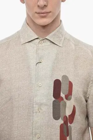 Corneliani Short-sleeve Shirt With Contrast Print