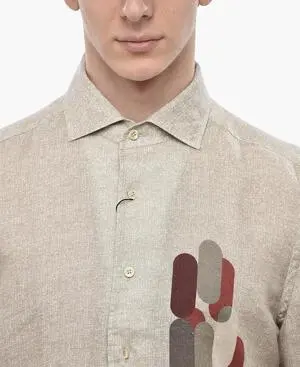Corneliani Short-sleeve Shirt With Contrast Print