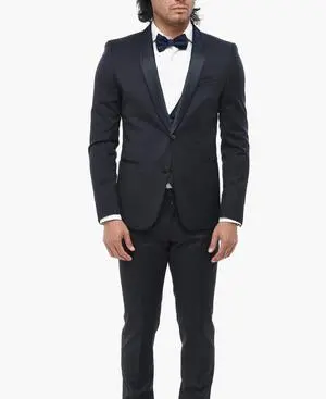 Corneliani Satin Shawl-lapel Three-piece Suit