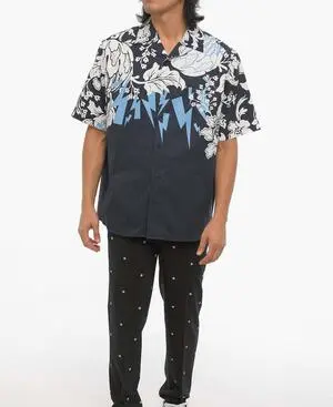 Neil Barrett Hawaiian Bolts Loose-fit Shirt