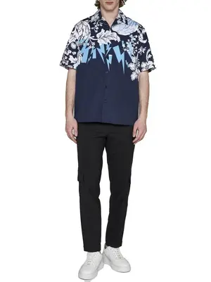 Neil Barrett Hawaiian Bolts Loose-fit Shirt