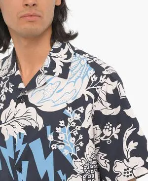 Neil Barrett Hawaiian Bolts Loose-fit Shirt