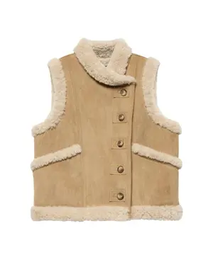 Mint Velvet Suede Faux Fur Vest