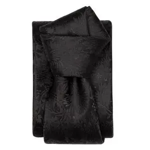 ELIZABETTA MADE IN ITALY Goldoni Silk Jacquard Tie - Black