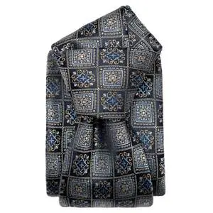 ELIZABETTA MADE IN ITALY De Sica- Silk Jacquard Tie Navy - Blue