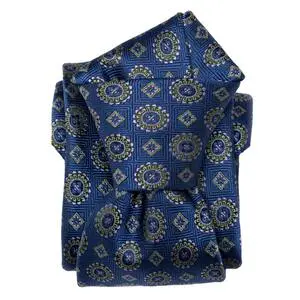 ELIZABETTA MADE IN ITALY Ercole Silk Jacquard Tie Ultramarine - Blue