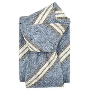 ELIZABETTA MADE IN ITALY Frascati Silk Jacquard Tie Light Denim - Blue
