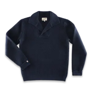 &SONS TRADING CO Lomond Knitted Jumper Navy - Blue