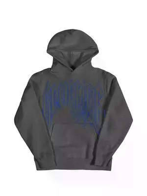 REVENGE Web Cross Logo-print Hoodie - Grey