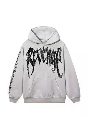 REVENGE Inferno Logo-print Hoodie - Grey