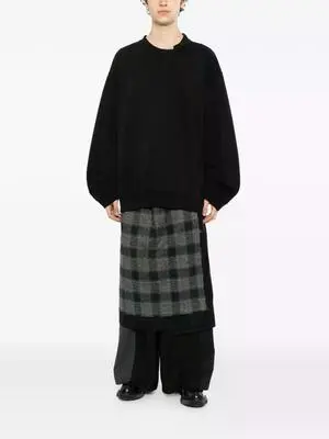 MARINA YEE Checked Wrap Skirt