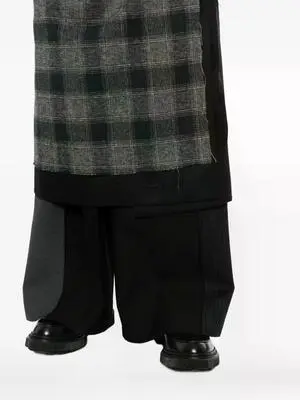 MARINA YEE Checked Wrap Skirt