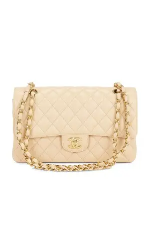 Chanel Caviar Medium Classic Double Flap Bag In Beige - Neutral