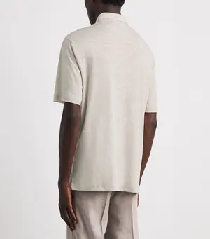 Eleventy Linen Polo Shirt