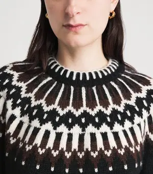 DÔEN Alpaca-blend Fair Isle Field Sweater