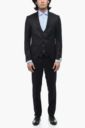 Corneliani Single-breasted Suit - Black