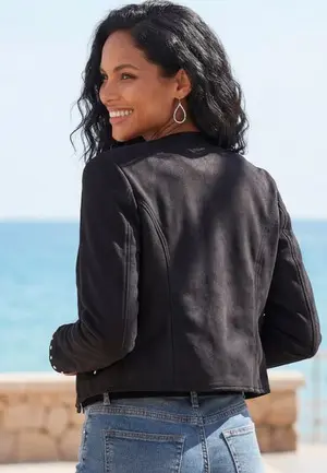 LASCANA Studded Faux Suede Jacket