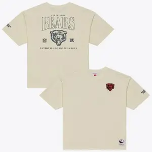 Mitchell & Ness Chicago Bears Oversized Heritage Hues T-shirt - Cream