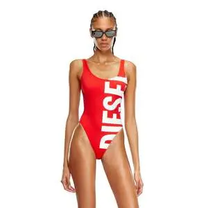 DIESEL® Swimsuit With Maxi Print - Red