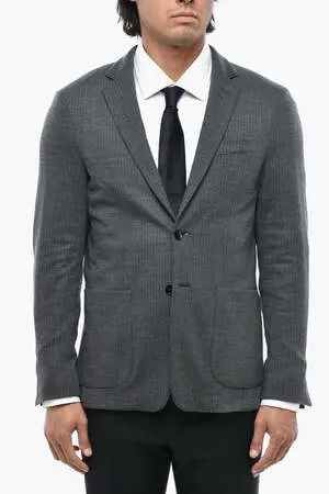 Corneliani Pinstriped Virgin-wool Blazer - Gray