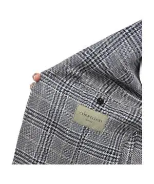 Corneliani Circle Checked Single-breasted Blazer - Blue