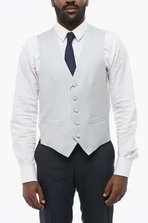 Corneliani 5-button Waistcoat With Welt Pockets - Blue