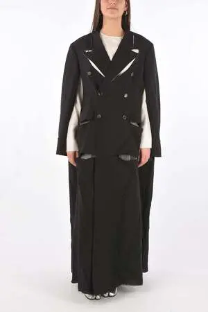 MAISON MARGIELA Double-breasted Jacket With Cut-out Details - Black