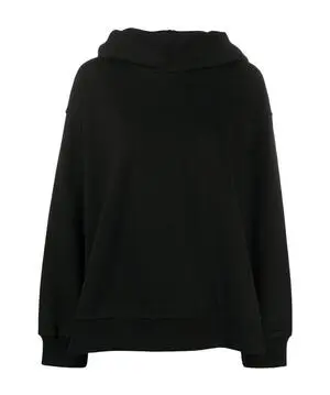 MAISON MARGIELA Letter Print Hoodie With Back Graphic - Black