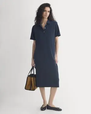 Everlane Pique Polo Dress - Navy