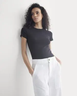 Everlane Tissue Short-sleeve Crew Neck T-shirt - Black