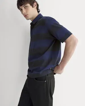 Everlane Vintage Rugby Polo Shirt - Navy/black