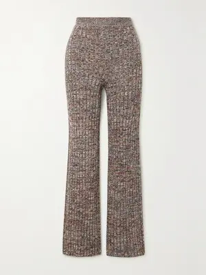 Chloé Ribbed Cashmere Straight-leg Pants