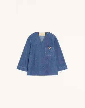 Valentino Garavani Denim Chambray Shirt - Blue