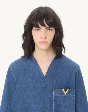 Valentino Garavani Denim Chambray Shirt - Blue