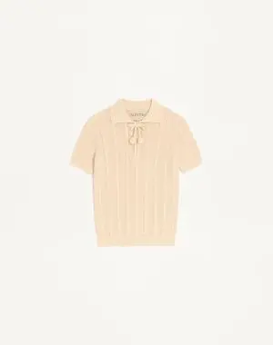 Valentino Garavani Embroidered Cotton Knit Polo