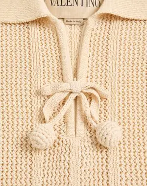 Valentino Garavani Embroidered Cotton Knit Polo