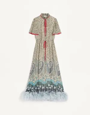 Valentino Garavani Pekin Voyage Imaginaire Paisley Midi Dress - Multicolour