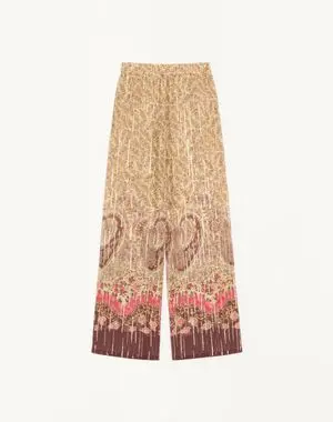 Valentino Garavani Pekin Trousers With Voyage Imaginaire Paisley Print - Multicolour