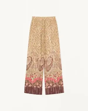 Valentino Garavani Pekin Trousers With Voyage Imaginaire Paisley Print - Multicolour