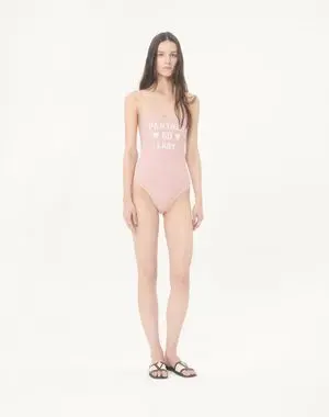 Valentino Garavani Printed Lycra One-piece Swimsuit - Pink