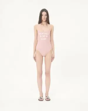 Valentino Garavani Printed Lycra One-piece Swimsuit - Pink